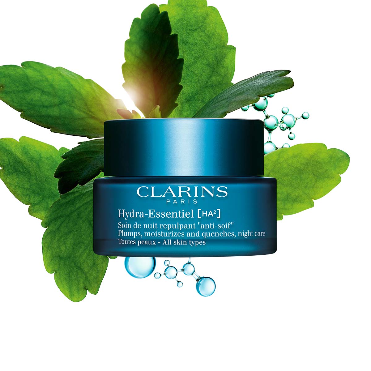 Hydra-Essentiel Night Moisturizer with Double Hyaluronic Acid | CLARINS®