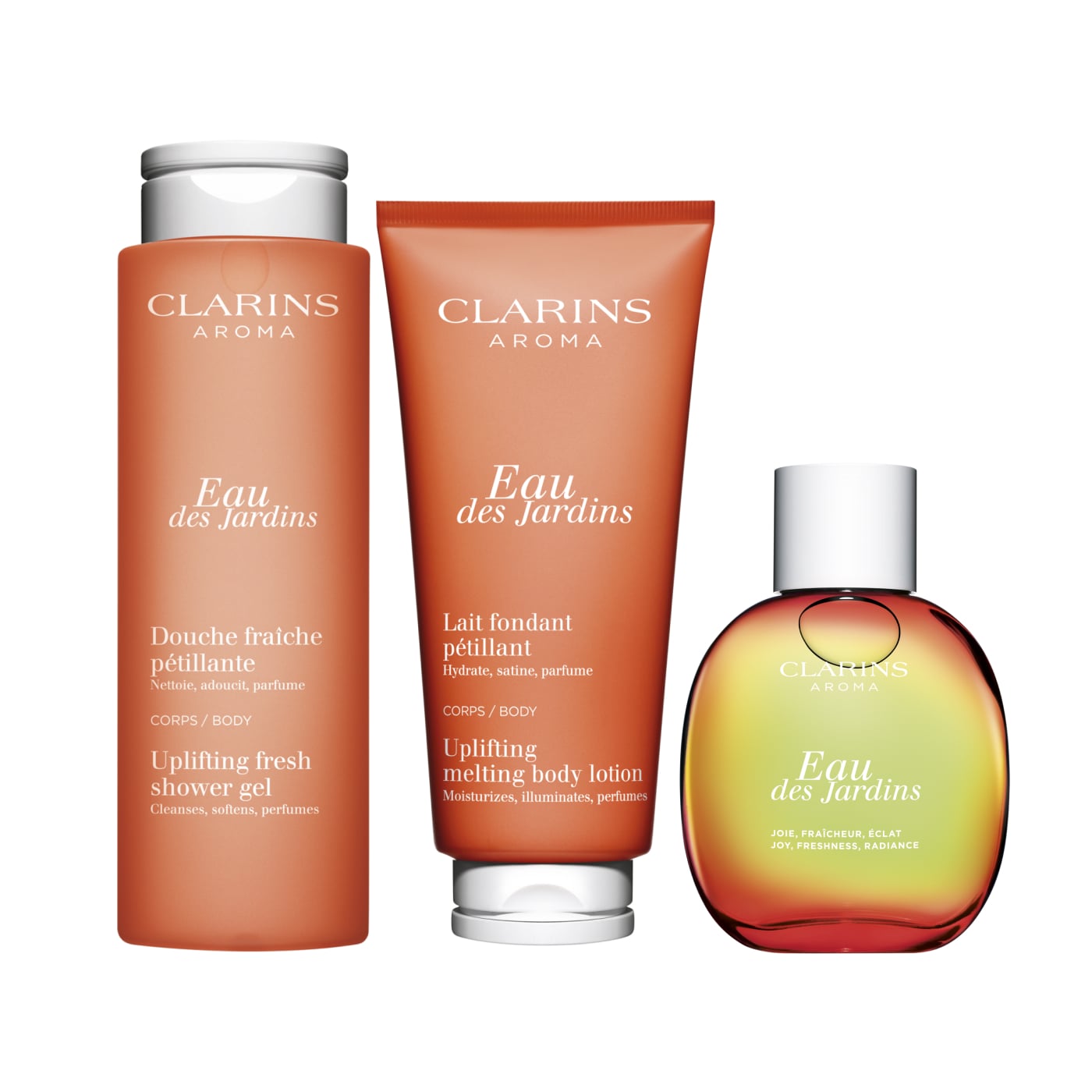 Eau des Jardins Trio -Body Wash, Body Lotion & Fragrance Set | CLARINS®