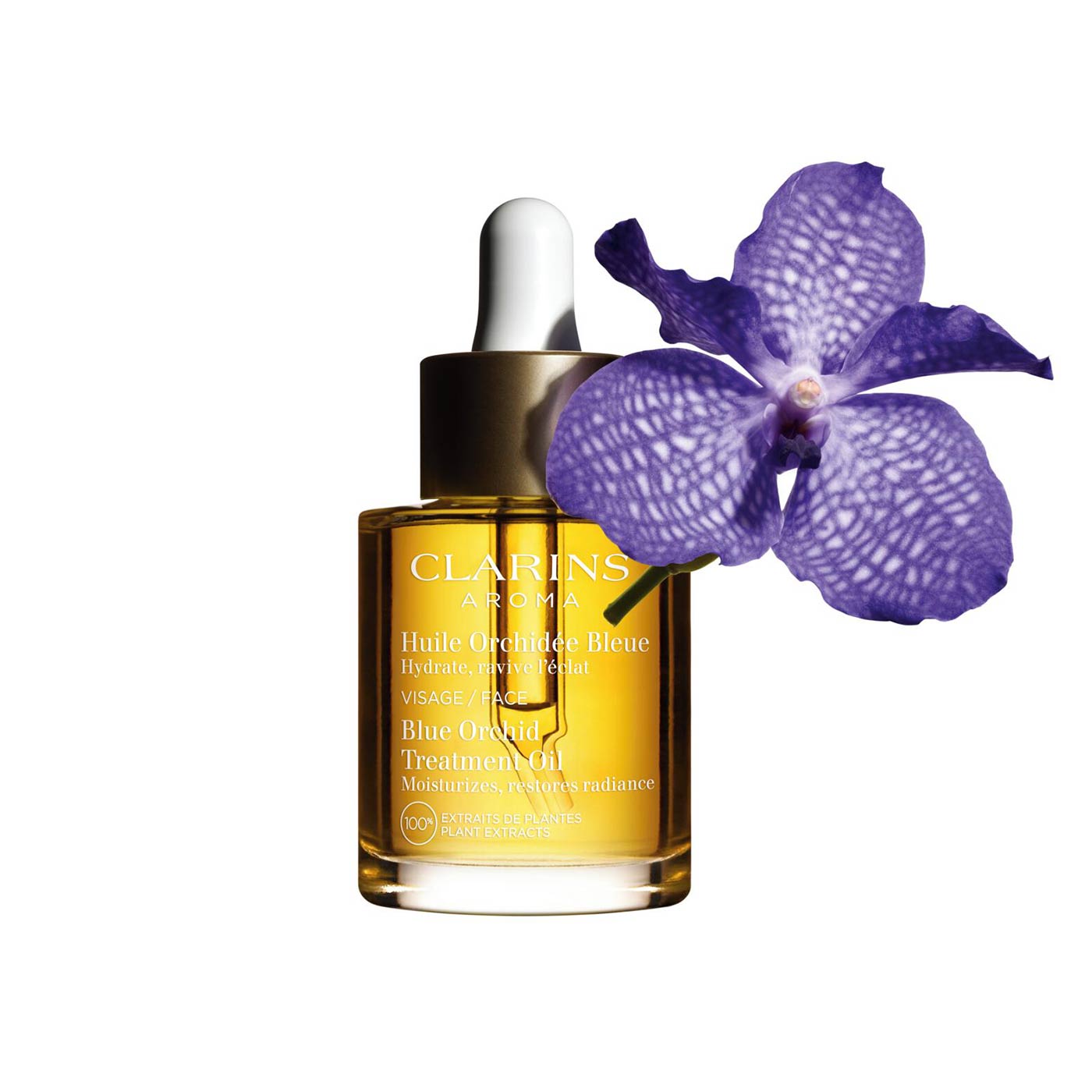 Blue Orchid Face Treatment Oil Hydrating & Revitalizing Face Oil | CLARINS®